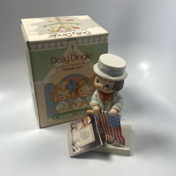 Accents | Dolly Dingle Porcelain Figurine Billy Bumps As Uncle Sam ...